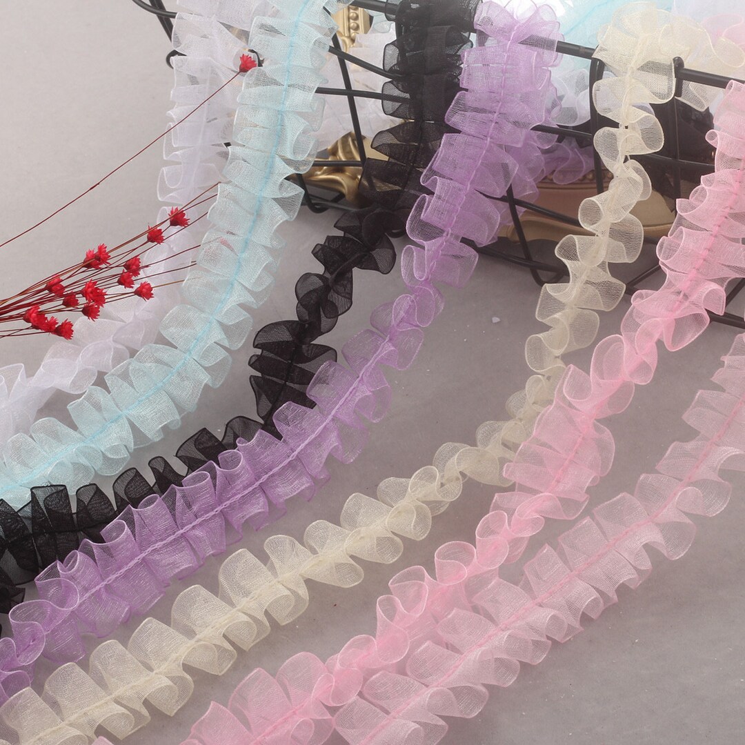 13 Colors Organza Ruffled Lace Trim Pleated Lace Trim for - Etsy