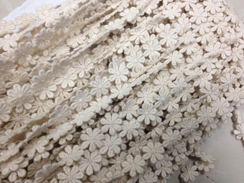 Beige Cotton Lace Trim Daisy Flower Trim Ribbon Bilateral - Etsy