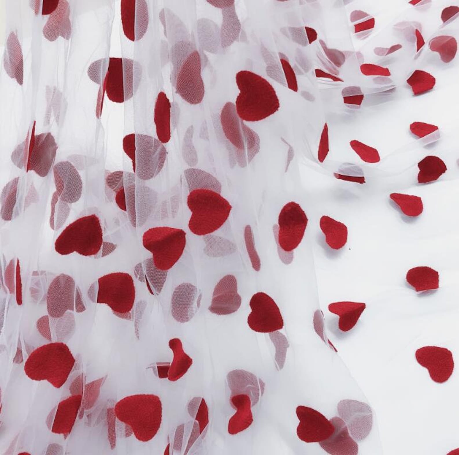 Fairy Heart Mesh Tulle Fabric Embroidery Mesh Fabric in off - Etsy