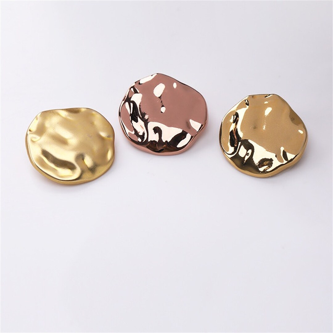 50 Pcs Unique Irregular Shank Buttons, Metal Aesthetics Buttons for ...