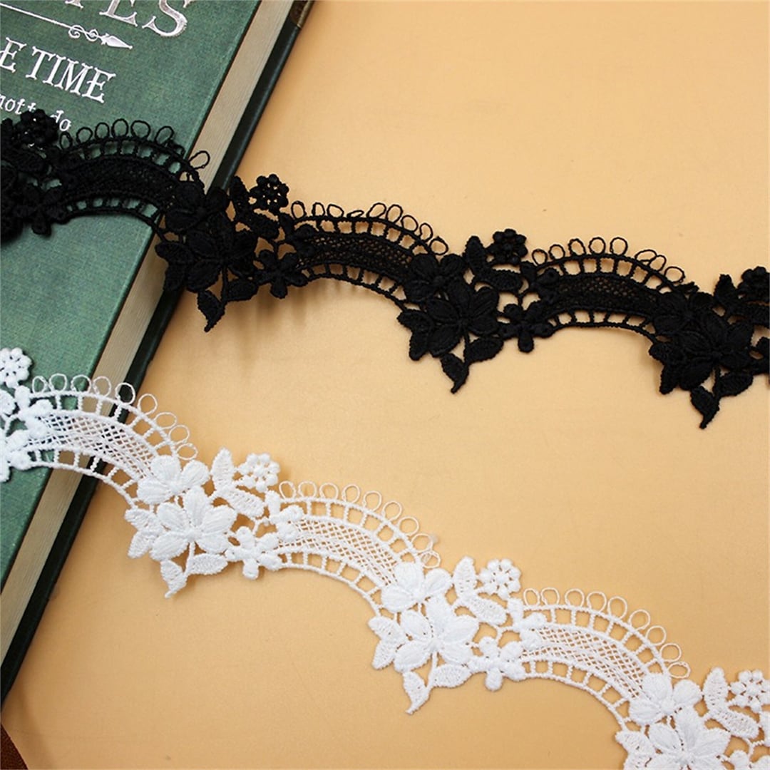 Delicate Scallop Flower Lace Trim, Milk Silk Lace Trim, Veil Border ...