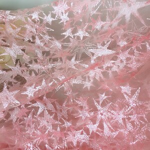 Star Pattern Lace Fabric, Embroidered Tulle Fabric, Illusion Gowns ...