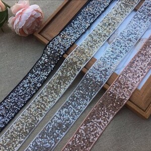 Sequins Lace Trim Sequined Trimming Lace Wedding Dress Lace - Etsy