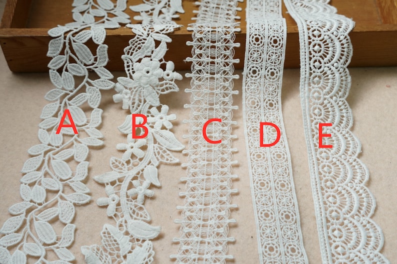 Off White Floral Vine Line Lace Trim Narrow Lace Trim - Etsy