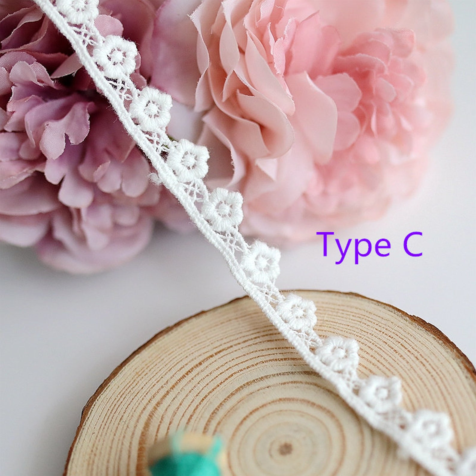 Off White Cotton Lace Trim Lovely Daisy Flower Trim for - Etsy