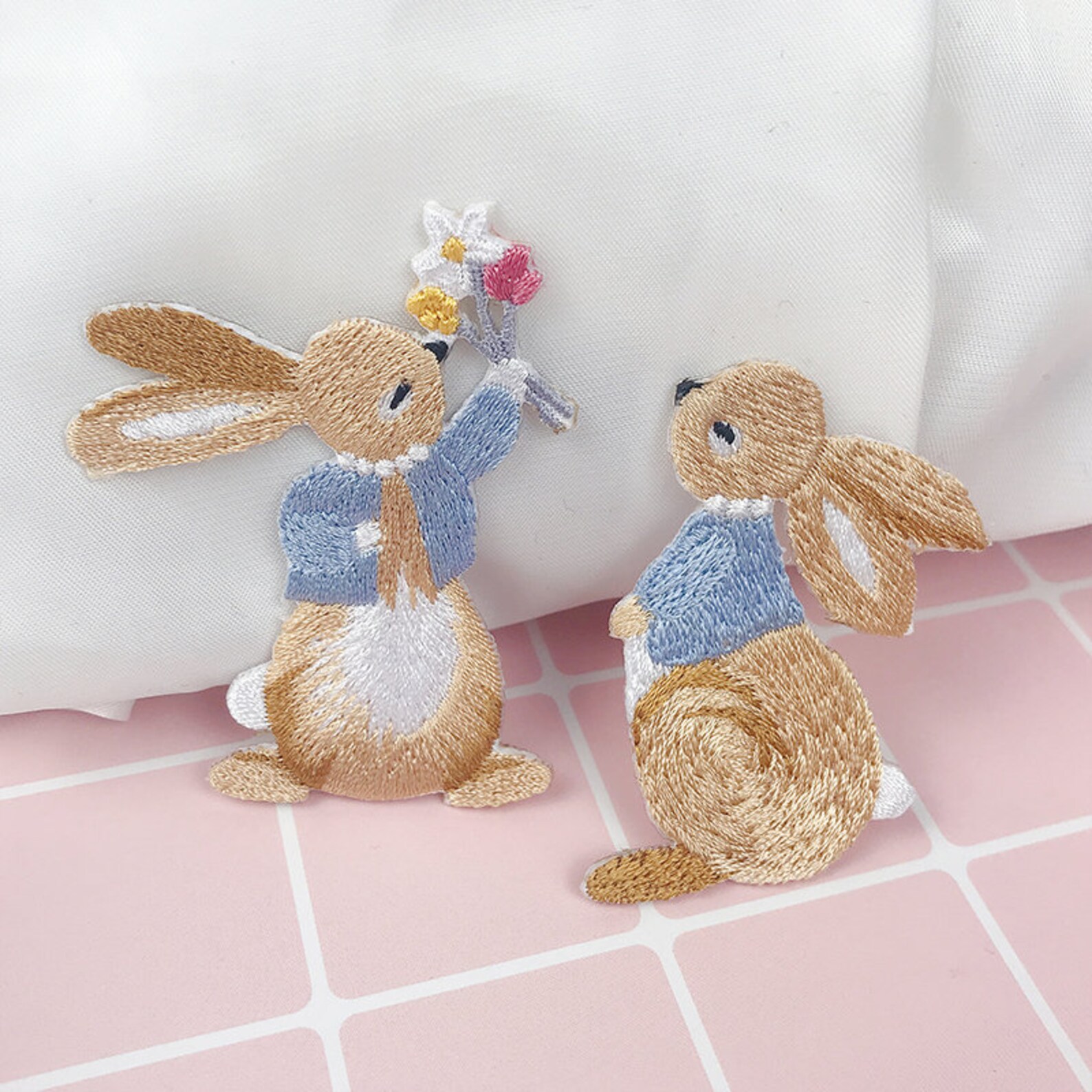 Adorable Rabbit Embroidery Patches, the Adventures of Alice Applique ...