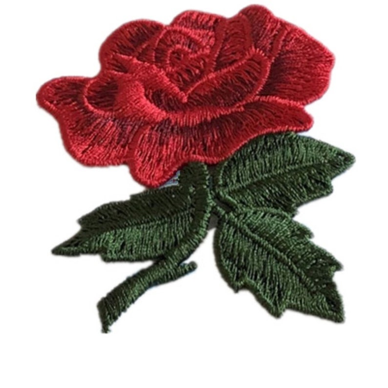Red Roses Applique Patch Romantic Rose Bodice Appliques Sew - Etsy