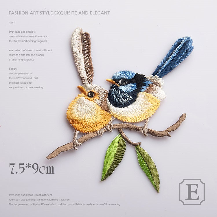 Lovely Birds Patch Kingfisher Bird Patch Parrot Iron on / - Etsy