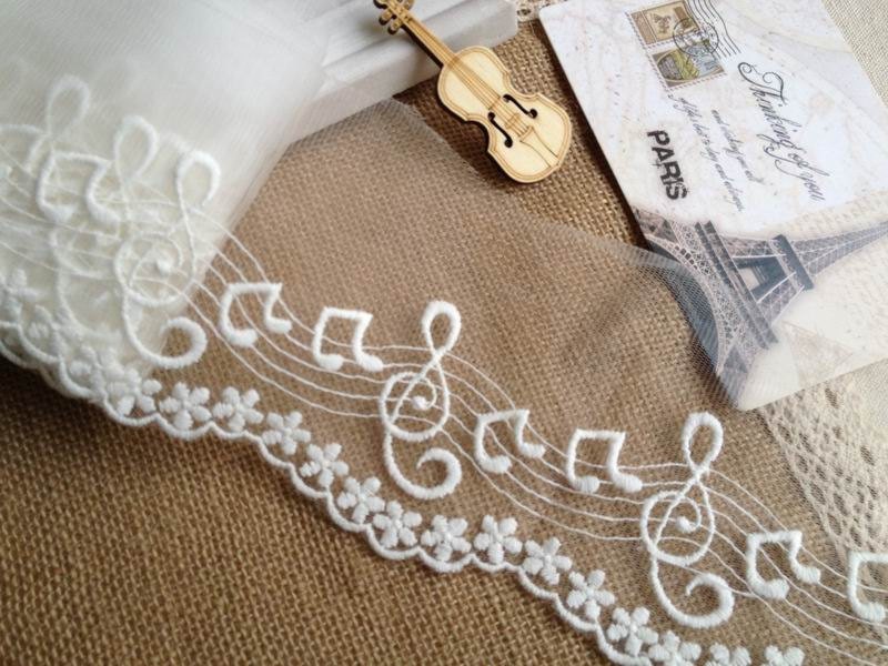 Off White Musical Note Lace Trims Wedding Lace for Bridal - Etsy