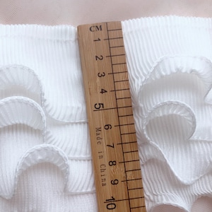 Stretch Ruffled Lace Trim, off White Chiffon Lace Trim, 4.5 Inches Wide ...