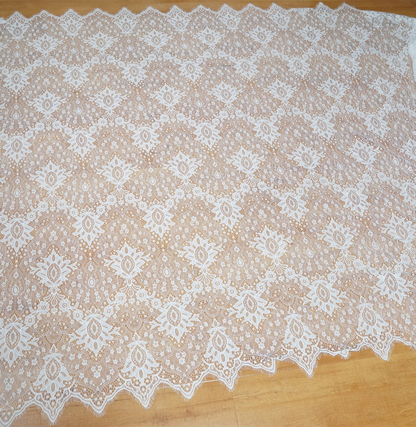 Gorgeous Chantilly Lace Fabric French Eyelash Lace Fabric for | Etsy