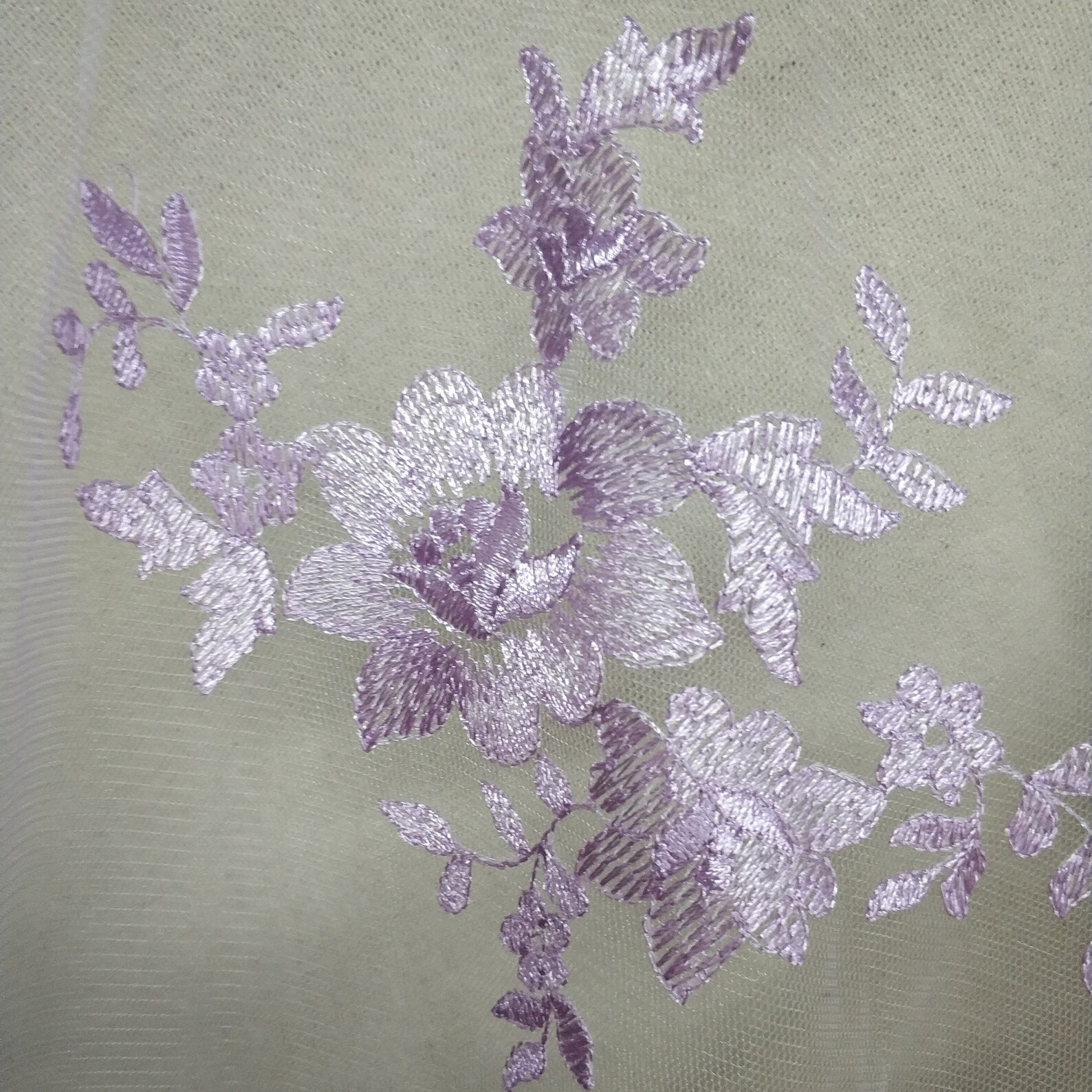 Lavender Lace Fabric, Embroidery Lace Fabric, Lavender Gauze Lace ...
