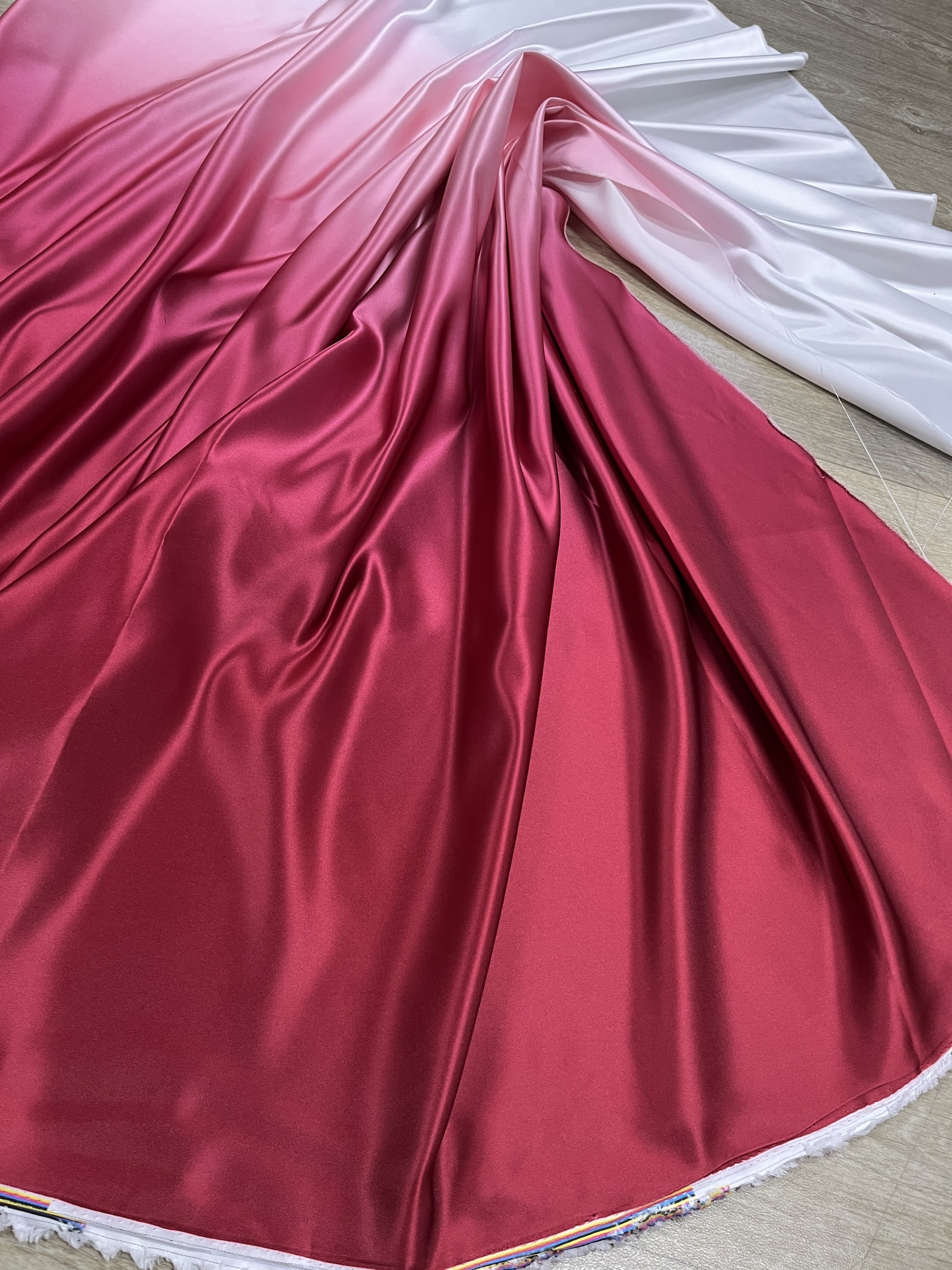 Gradient Fabric, Ombre Satin DIY Polyester Sewing Fabric for ...