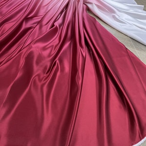 Gradient Fabric, Ombre Satin DIY Polyester Sewing Fabric for ...