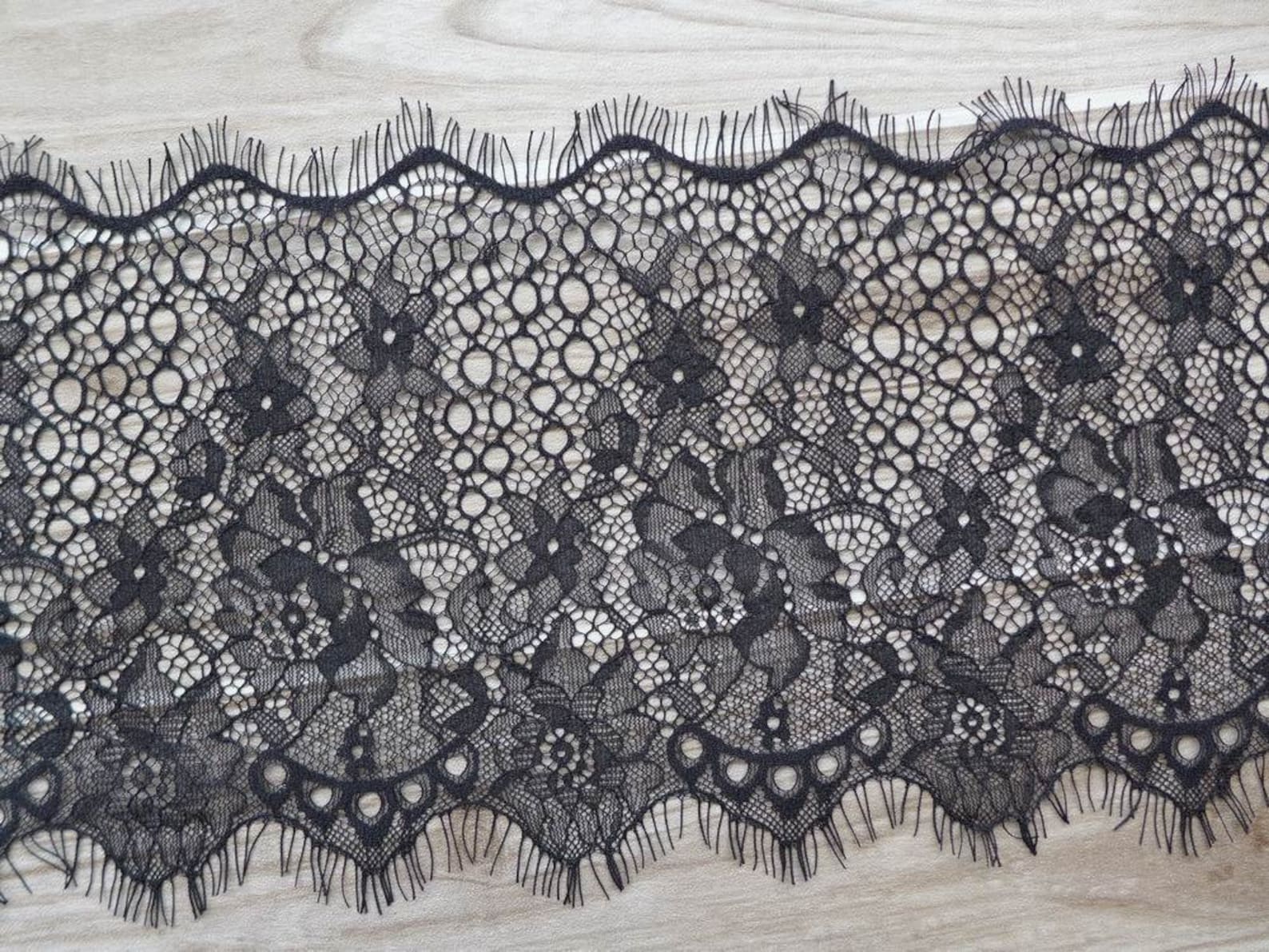 CHANTILLY French Lace in Black for Weddings Shawls Lace | Etsy