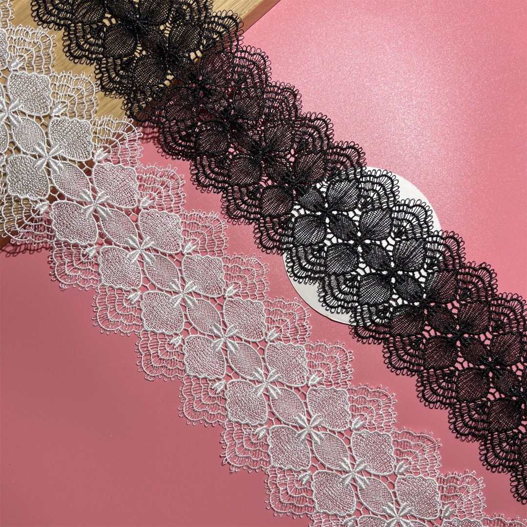 Venice Crochet Lace Trim, Geometry Wedding Scalloped Lace Trim for ...