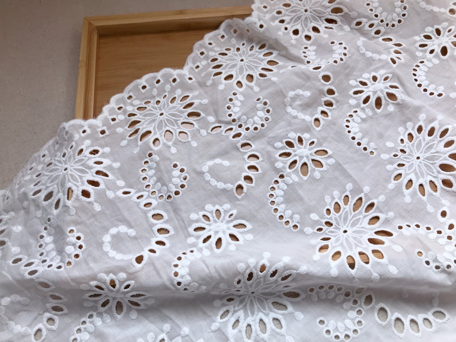 Cotton Eyelet Flower Fabric Hollowed Eyelets Fabric scallop | Etsy