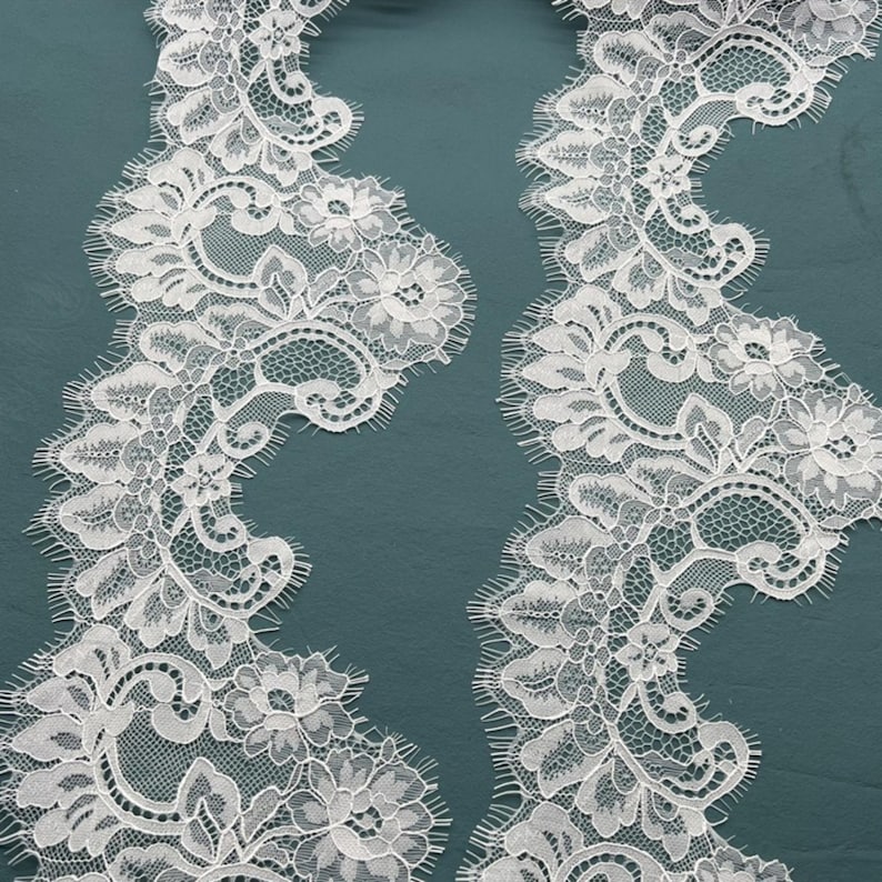 Soft Chantilly Bridal Veil Lace Trim, Retro Design Scallop French ...