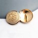 50 Pcs Light Gold Badge Shank Buttons, Retro Round Insignia Style ...