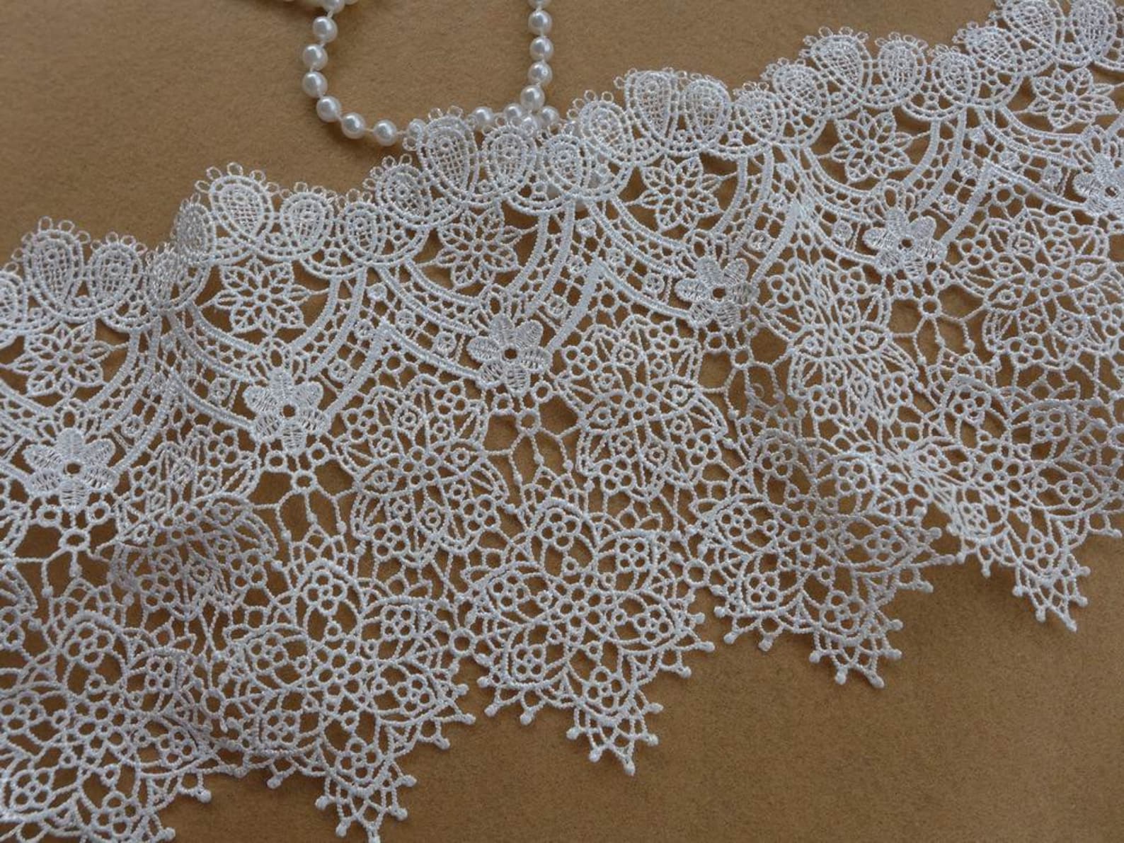 Off White Lace Gorgeous Wedding Lace Trim Cutwork Embroidery - Etsy