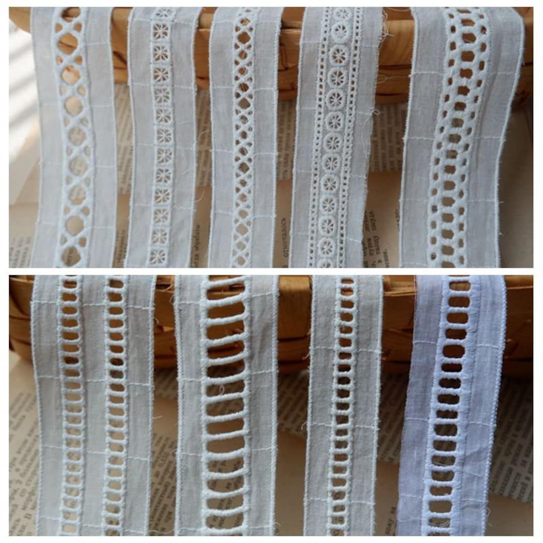 Vintage Style Cotton Sewing Lace Trim, Narrow Lace, Crochet Lace Trim ...