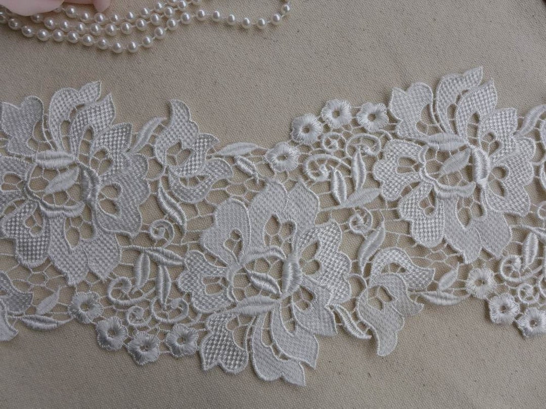 Lace Trim, off White Venise Lace Fabric With Rose Design for Bridal ...