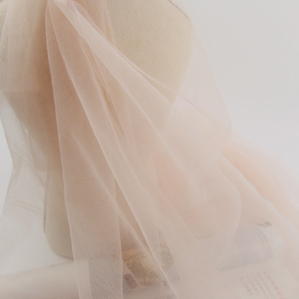 Shrimp Pink Soft and Thin Tulle Lace Fabric, Fairy Tulle for Bridal ...