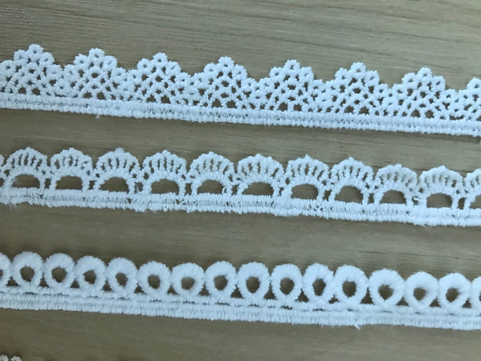 Select 1 Pack (14 Yards) Lace Trim, Narrow Lace, Crochet Lace Trim ...