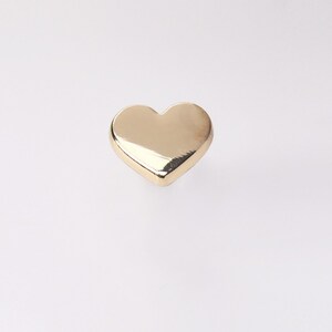 20 Pcs Solid Gold Heart Shape Sewing Buttons, Metal Silver Shank Button ...
