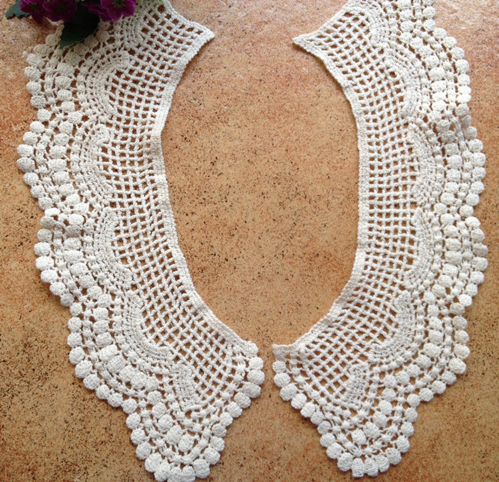 Venice Lace Collar/ Beige Collar/ Baby Collar/ Lace Collar/ - Etsy