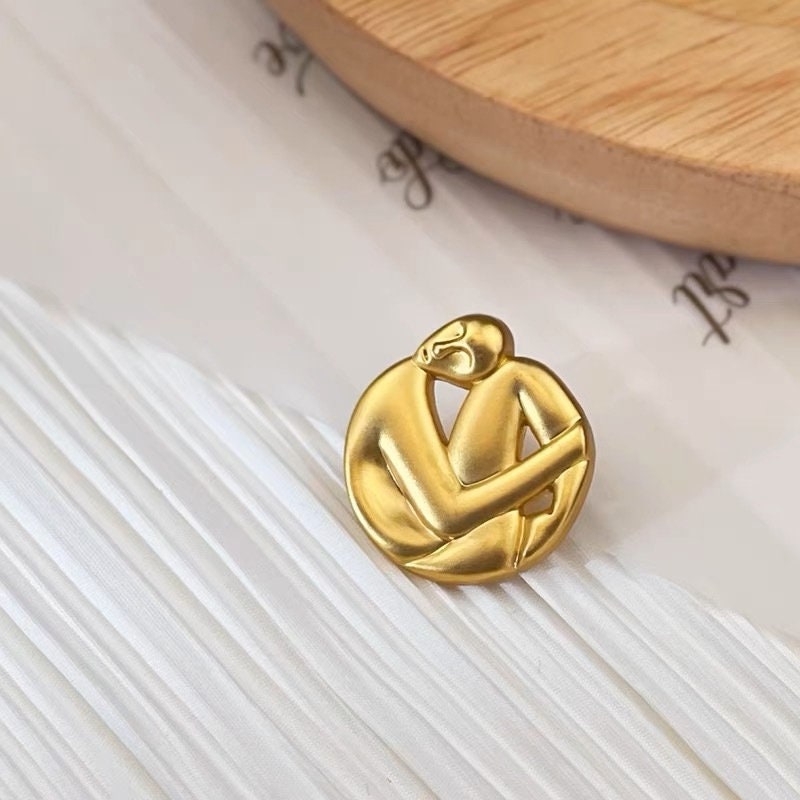 50 Pcs Unique Body Art Shank Buttons, Metal Buttons for Sewing Trench ...