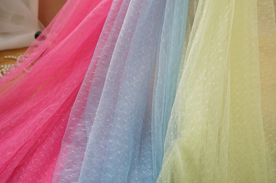 Dotted Gauze Lace Fabric French Gauze Lace Lovely Dotted | Etsy