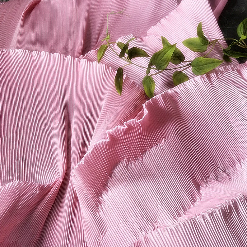 Stiff Ruffled Fabric in Pink Pleated Texture Bridal Gown - Etsy