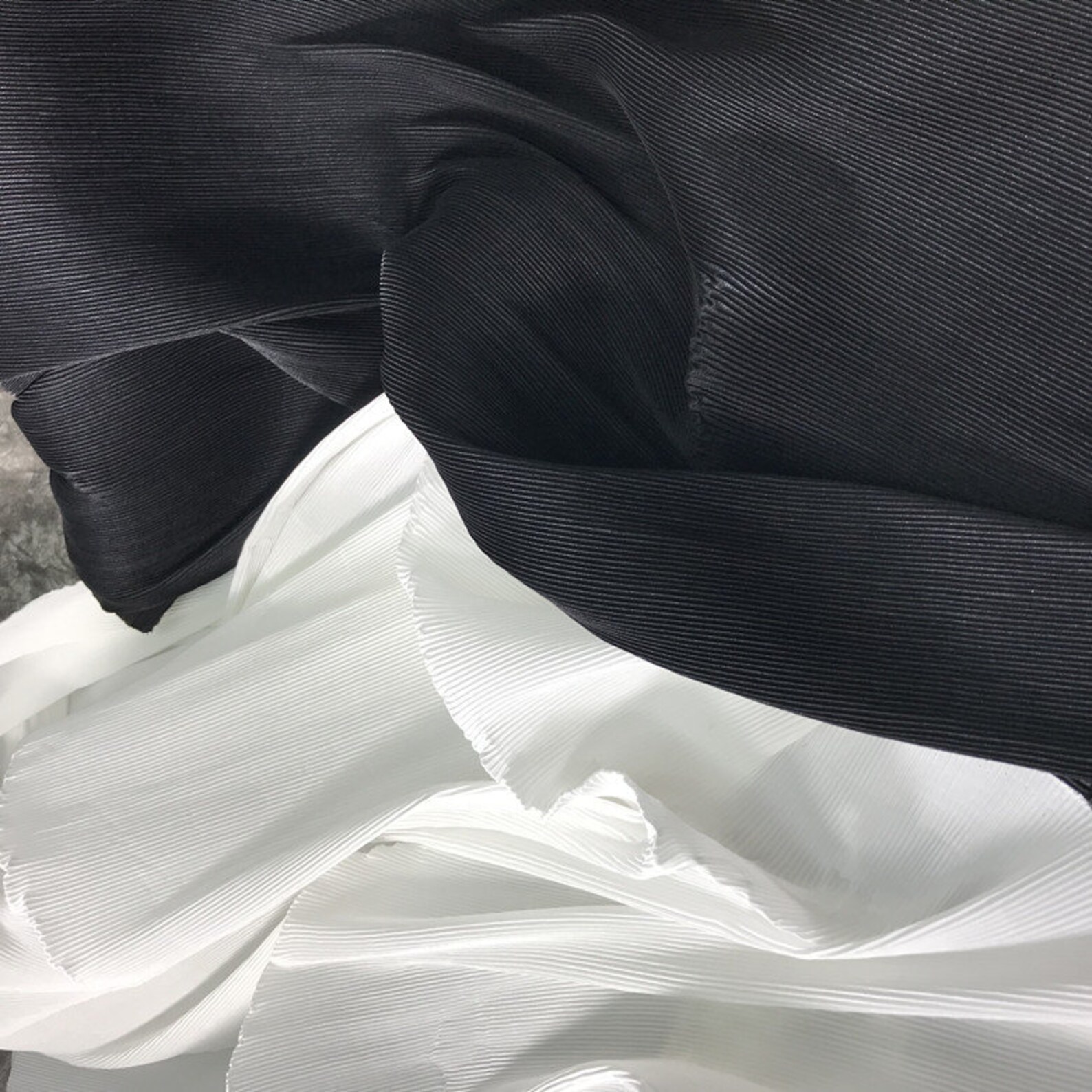 Stiff Ruffled fabric Pleated Texture Bridal gown fabric For | Etsy