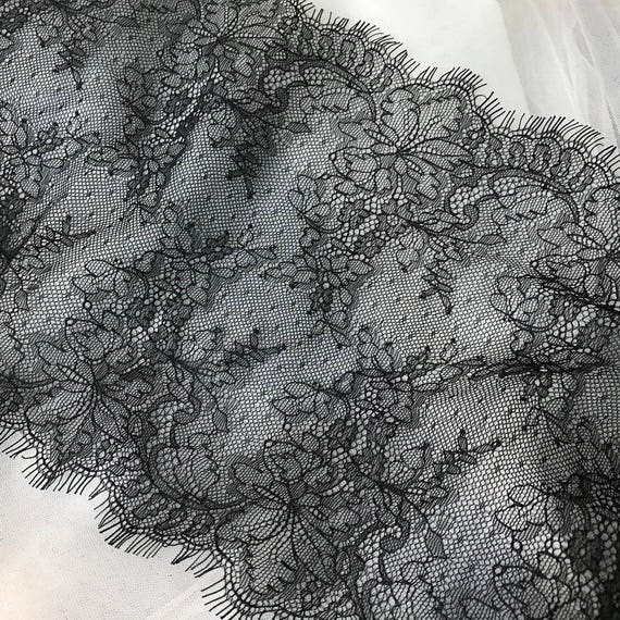 Black Chantilly Lace Delicate French Lace for Cuffs Blouse - Etsy