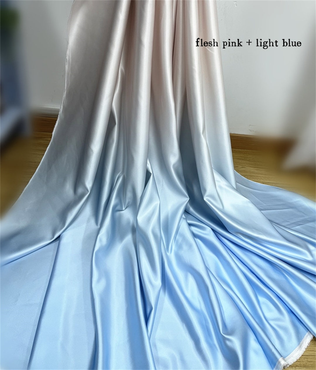Gradient Fabric, Ombre Satin DIY Polyester Sewing Fabric for ...