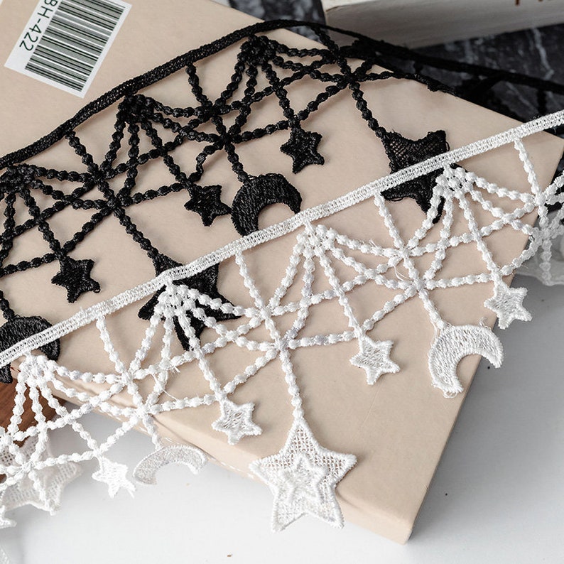 Stars Moons Fringe Venice Lace Trim Star Fringe Ribbon for | Etsy