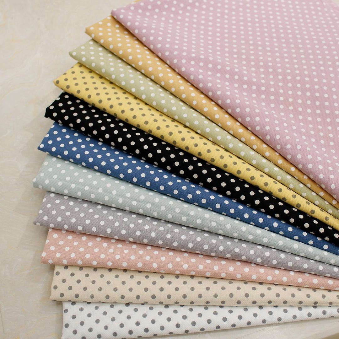 Fashion Polka Dot Print Fabric, 4 MM Dots Print Cotton Fabric, Ideal ...