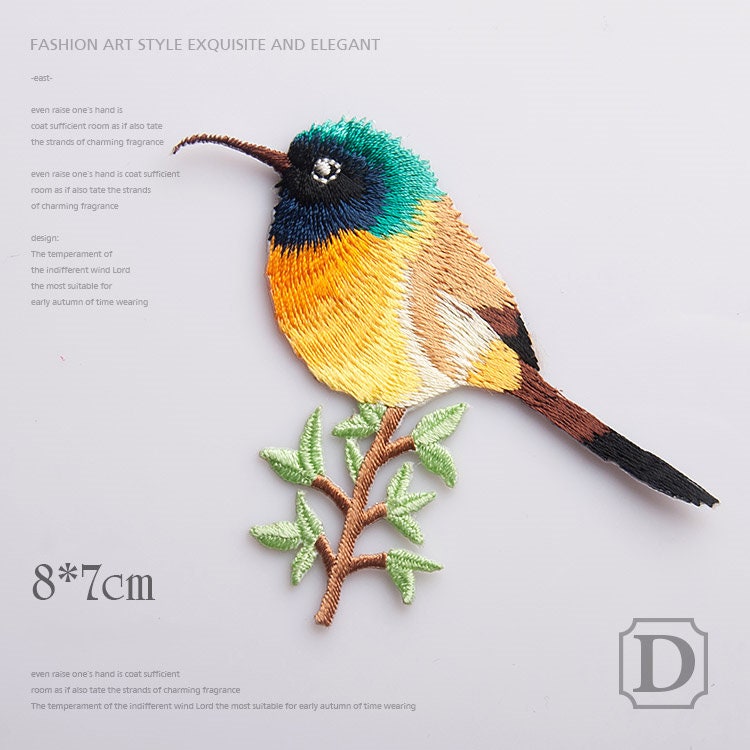 Lovely Birds Patch Kingfisher Bird Patch Parrot Iron on / - Etsy