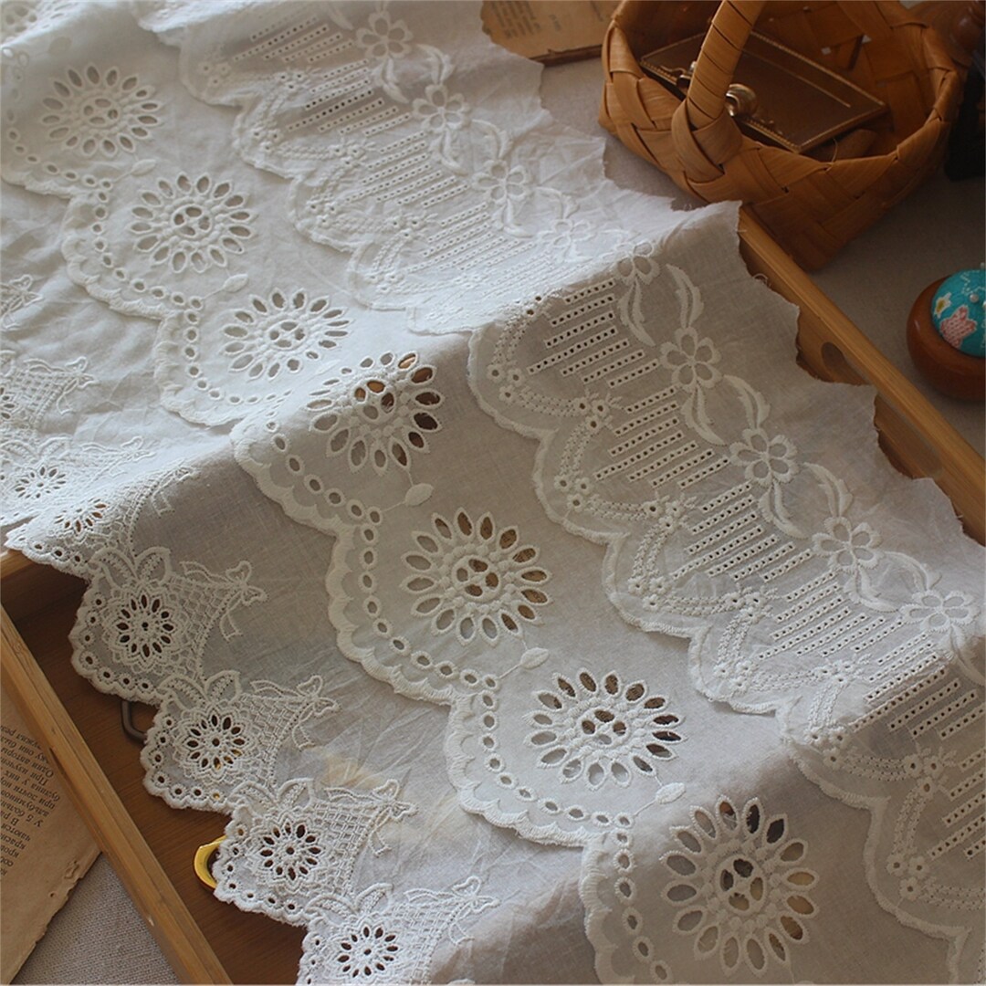 Eyelets Cotton Eyelets Trim in off White, Vintage Style Embroidery ...