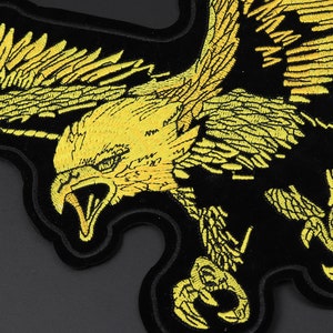 Huge Golden Eagle Patch, Large Hunting Hawk Patch, Iron on / Sew on ...