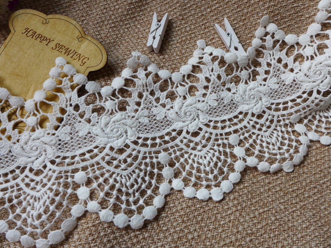 Off White Color, Cotton Lace Trim, Scalloped Trim, for Ring Bearer ...