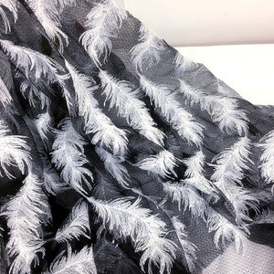 Fairy Embroidery Feather Lace Fabric in off White for Prom Dress, Girl ...