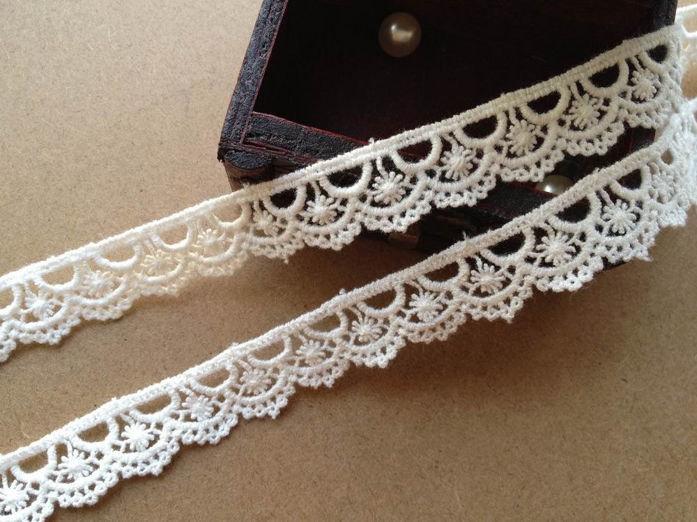 Vintage Cotton Lace Trim off White Ribbon Lace Trim Scallop | Etsy