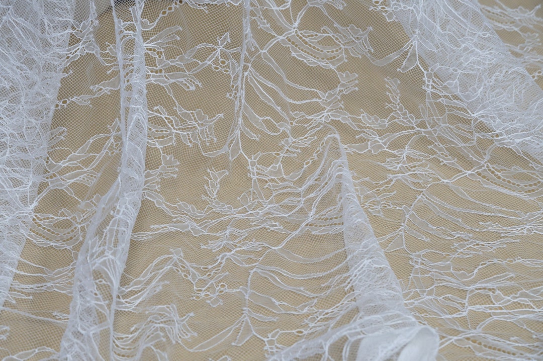 Stiff Leaf Pattern Lace Fabric, Leaf Lace in off White for Cape, Shrug ...