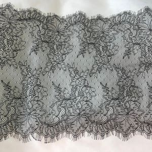 Black Chantilly Lace Delicate French Lace for Cuffs, Blouse, Skirt ...