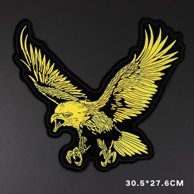 Huge Golden Eagle Patch, Large Hunting Hawk Patch, Iron on / Sew on ...