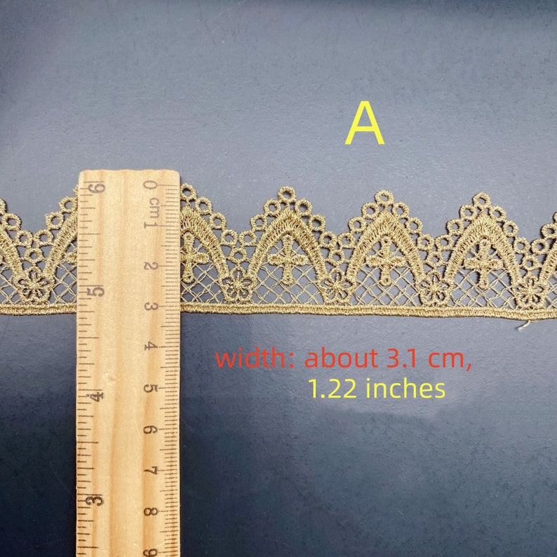 Rose Gold Scallop Lace Trim, Geometry Lace Trim for Costume Veil Border ...