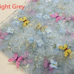 Colorful 3D Butterflies Overlay tulle lace fabric Soft | Etsy