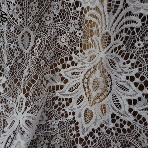 Gorgeous Chantilly lace Fabric French Eyelash lace fabric for | Etsy